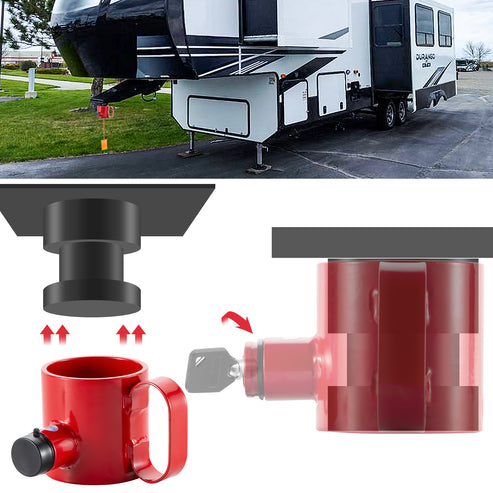 BOYISEN 5th Wheel King Pin Lock Solid Steel Anti Theft for RVs, Contai