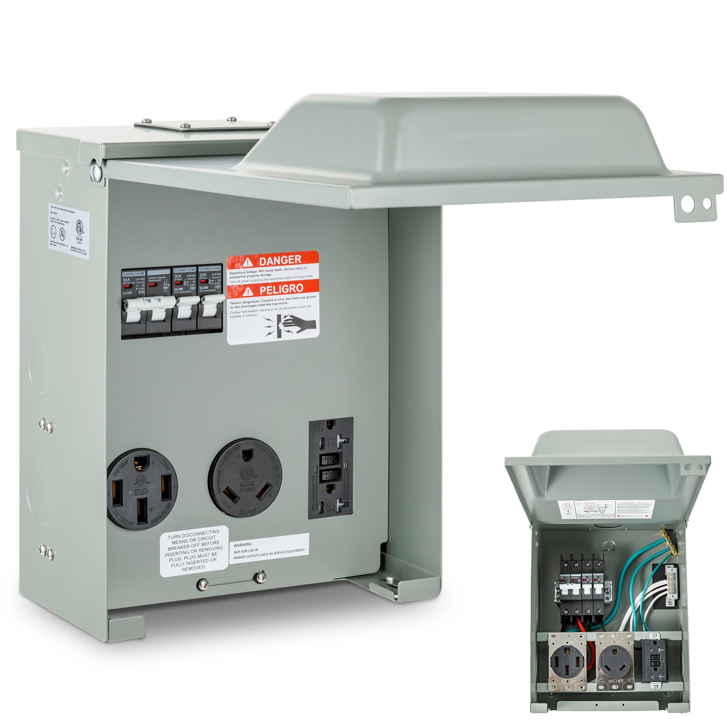 BOYISEN 50 Amp RV Power Outlet Box – Weatherproof, Lockable & Easy to ...