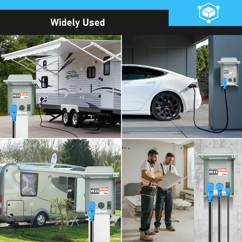 BOYISEN 50 Amp RV Power Outlet Box – Weatherproof, Lockable & Easy to ...